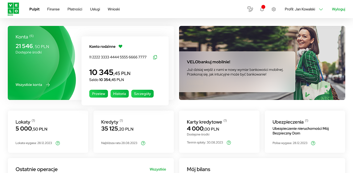 Bankowość Elektroniczna - Logowanie z kodem QR do bankowości internetowej - VeloBank